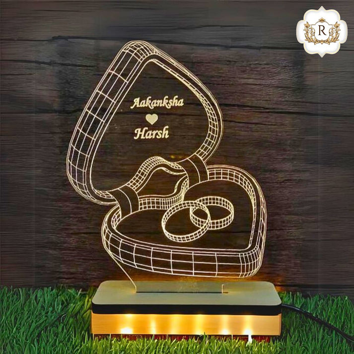 3D Ring Box Customised Illusion Lamp – REBOCH DECOR